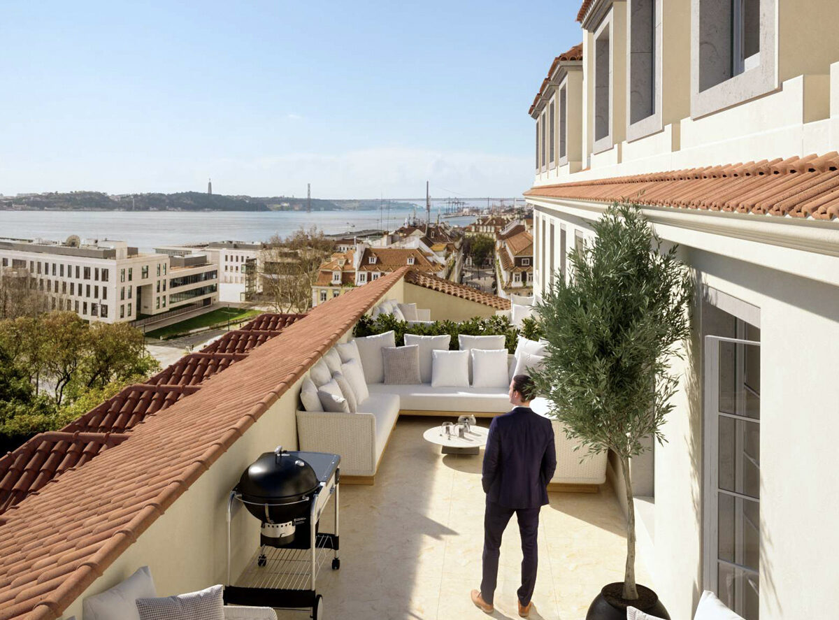New build townhouse with large terrace for sale in Lisbon, 430 sqm, 3 ...